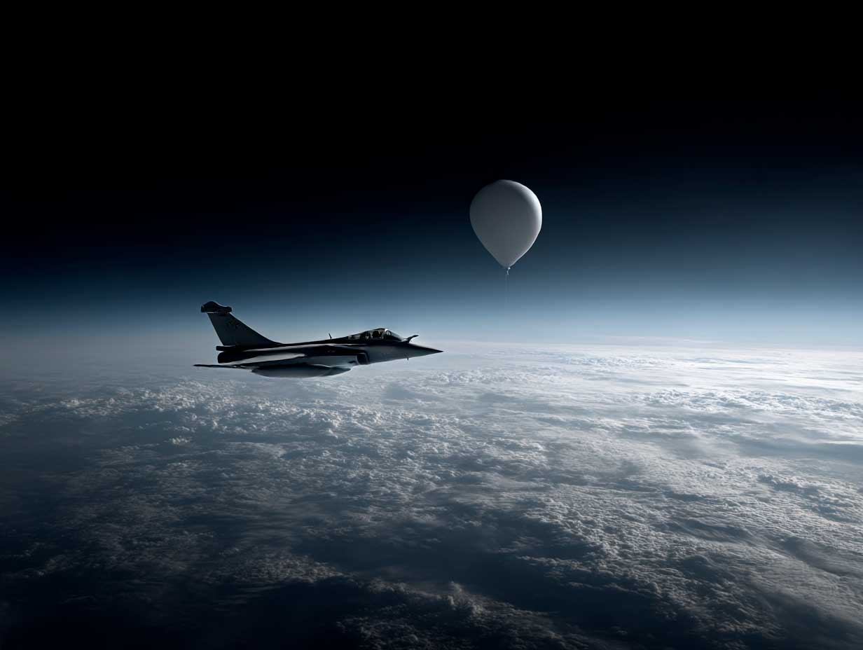 Interception of stratospheric balloons by Rafale aircraft